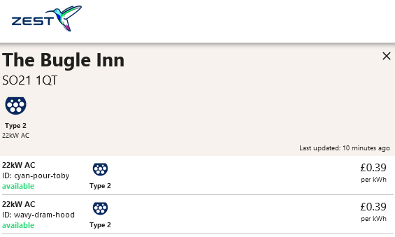 Bugle Inn | Twyford, England | EV Station
