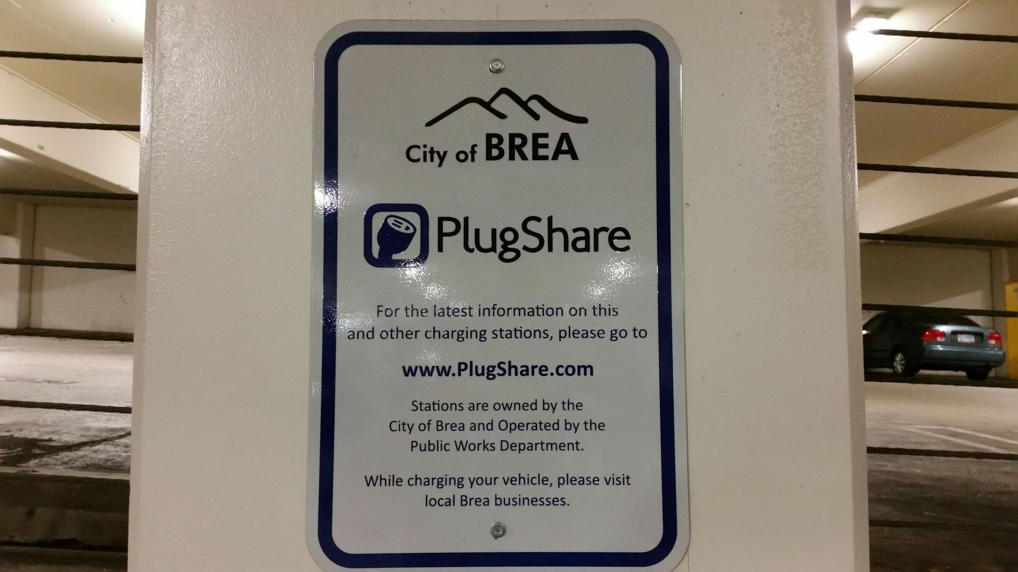 Downtown Brea - 101 S Brea Blvd Garage | Brea, CA | EV Station