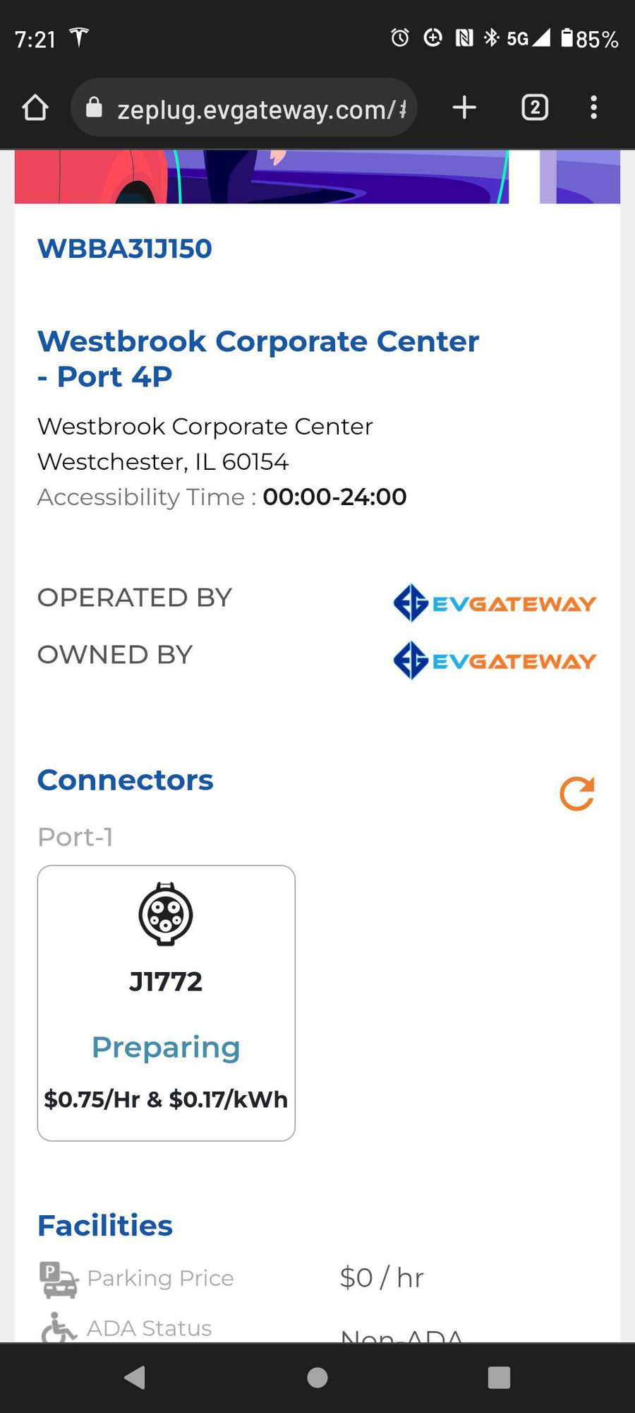 Westbrook Corporate Center | Westchester, IL | EV Station