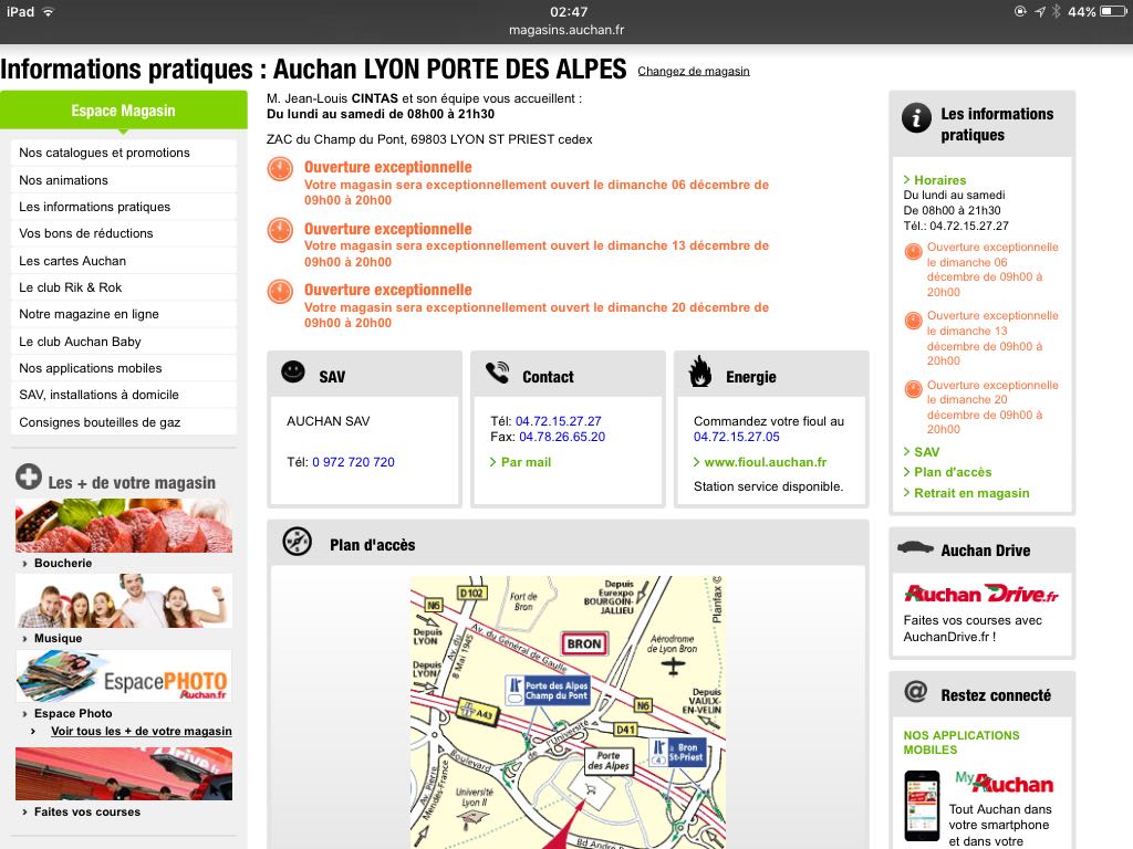 Auchan Lyon Porte des Alpes | Saint-Priest, RA | EV Station