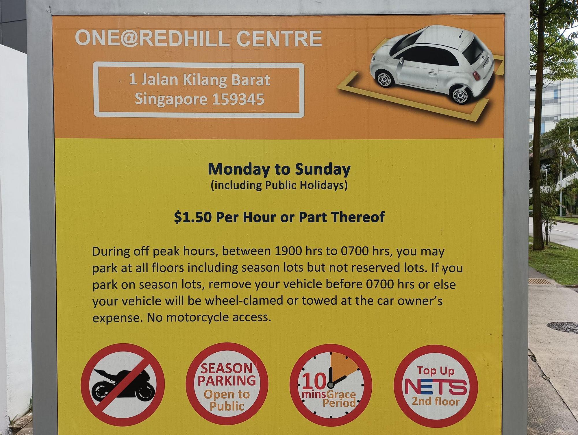 One@Redhill Centre | 1 Jln Kilang Barat, Singapore 159345 | EV Station