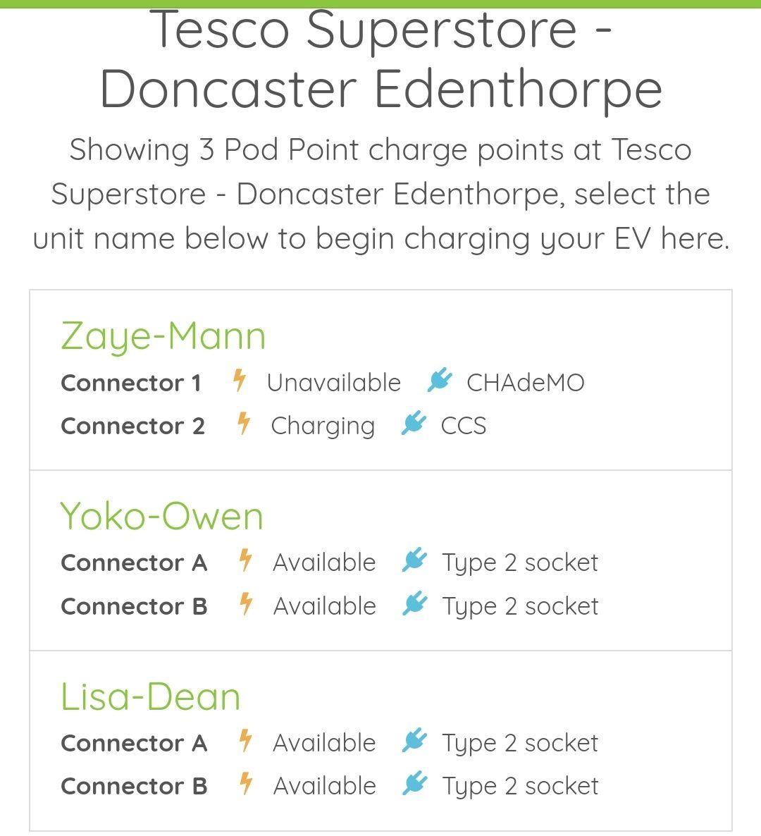 Tesco Superstore - Doncaster Edenthorpe | Edenthorpe, England | EV Station
