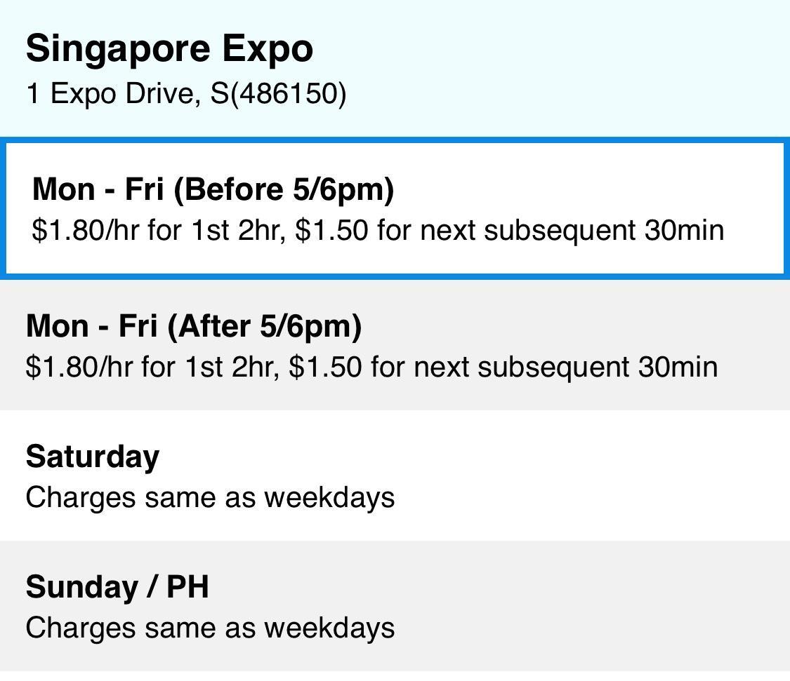 Singapore Expo - Hall 5 Timbre + Eastside | 8XM5+XP Singapore | EV Station