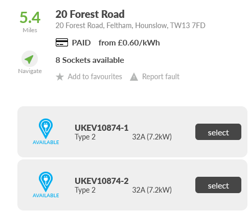20 Forest Road | Feltham, Hounslow, TW13 7FD ,UK | EV Station