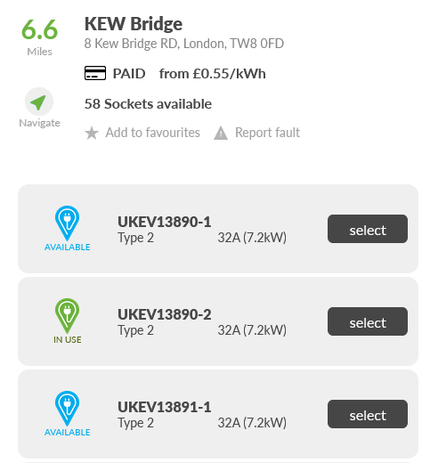 KEW Bridge | 8 Kew Bridge RD, London, TW8 0FD ,UK | EV Station