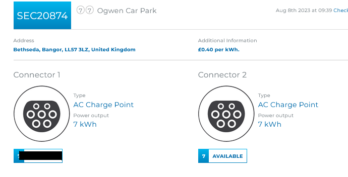Ogwen Car Park | Nant Ffrancom, Bangor LL57 3LZ, UK | EV Station