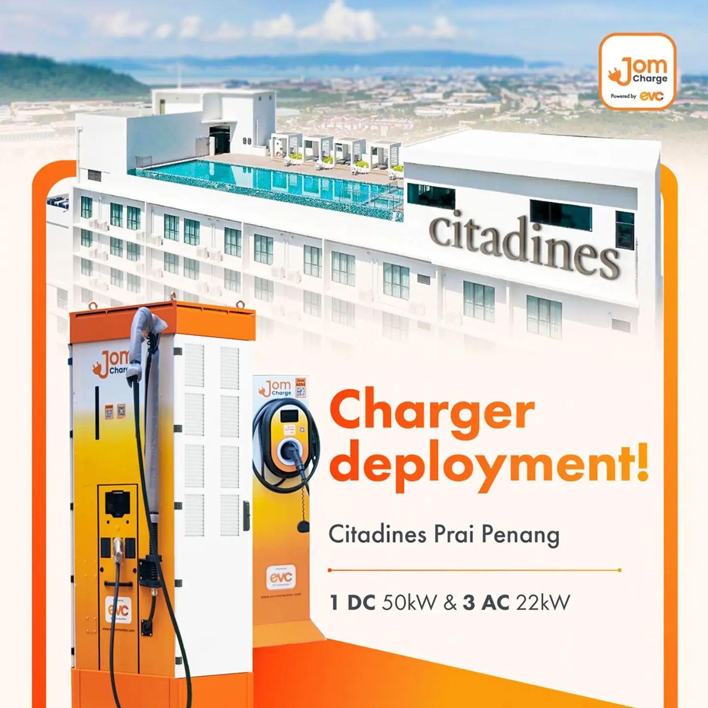 JomCharge | Citadines Prai(RM0.9/kwh 7kw AC, RM1.05/kwh 11kW AC, RM1.50 ...