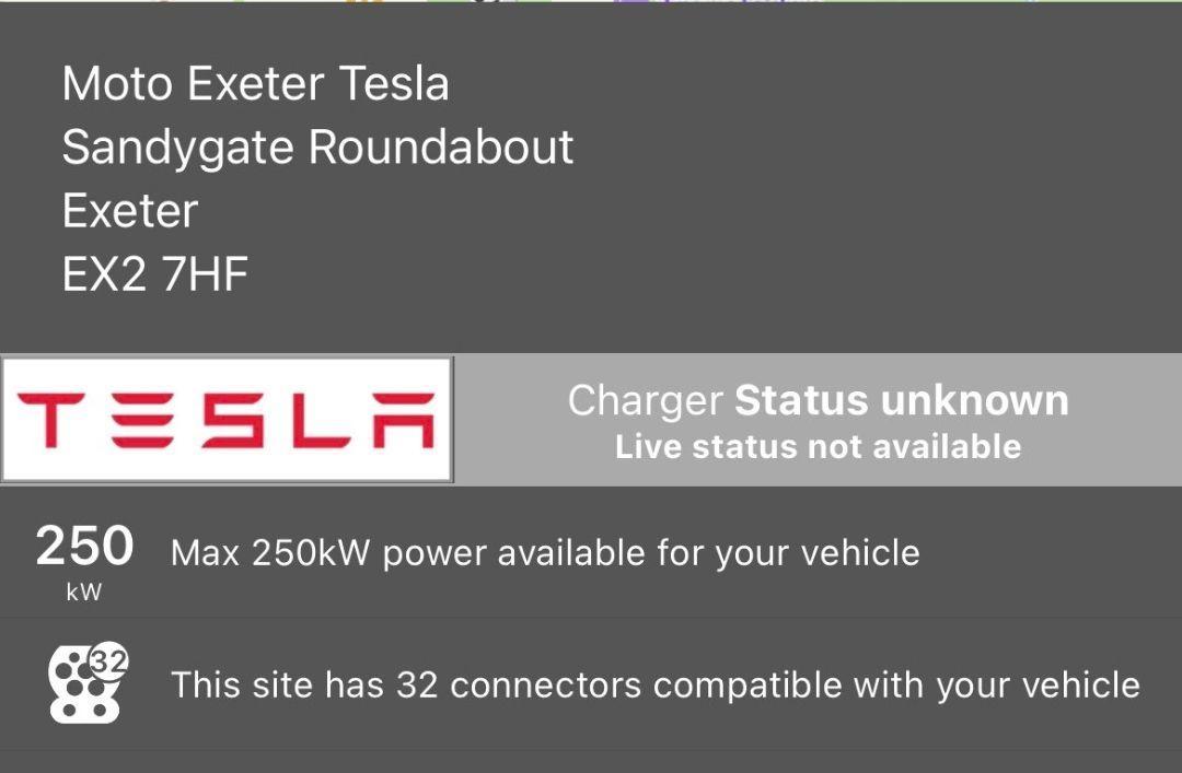 Moto Exeter (1) | 30 Sandygate Roundabout, Exeter EX2 7HF, UK | EV Station