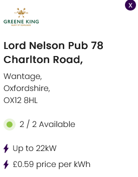 Lord Nelson | 78 Charlton Rd , Wantage , OX12 8HL ,UK | EV Station