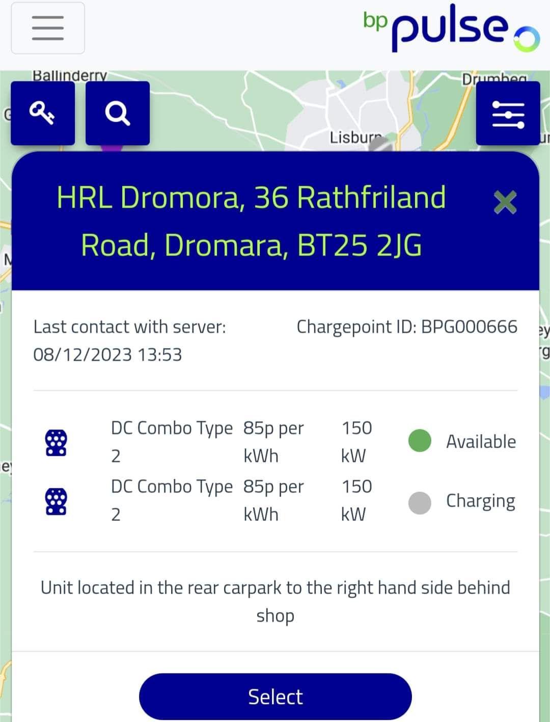 Eurospar Dromara | Dromara, Northern Ireland | EV Station