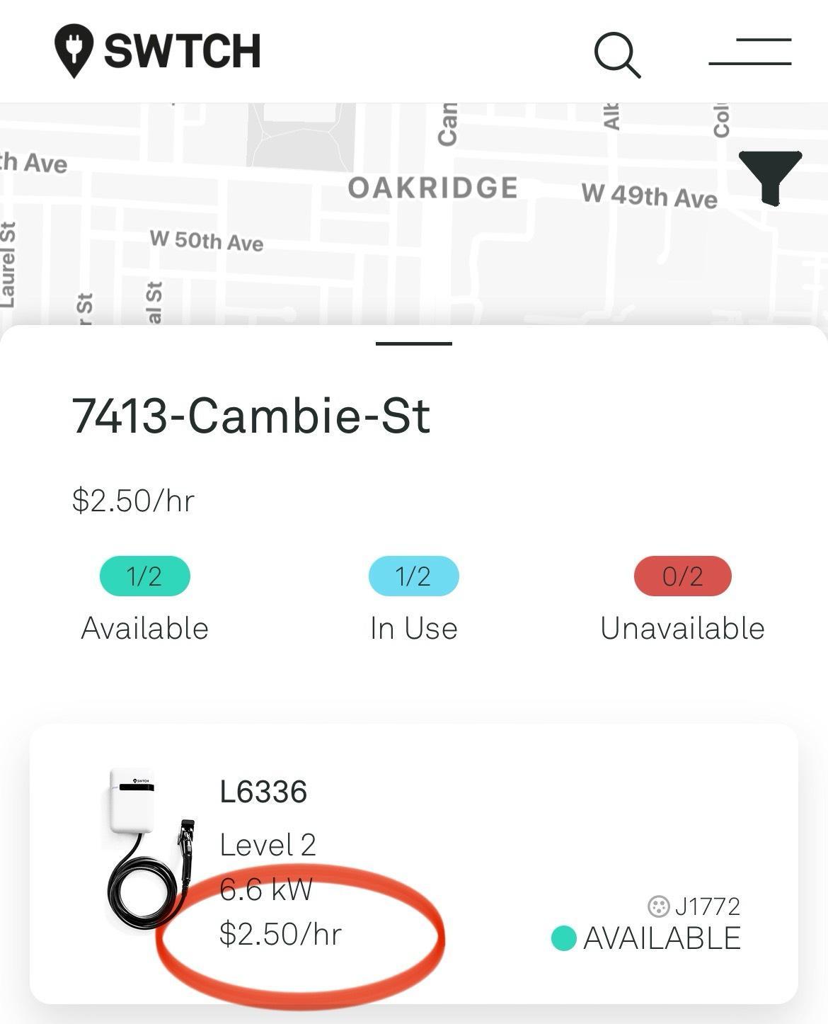 7433 Cambie St Building | Vancouver, BC | EV Station