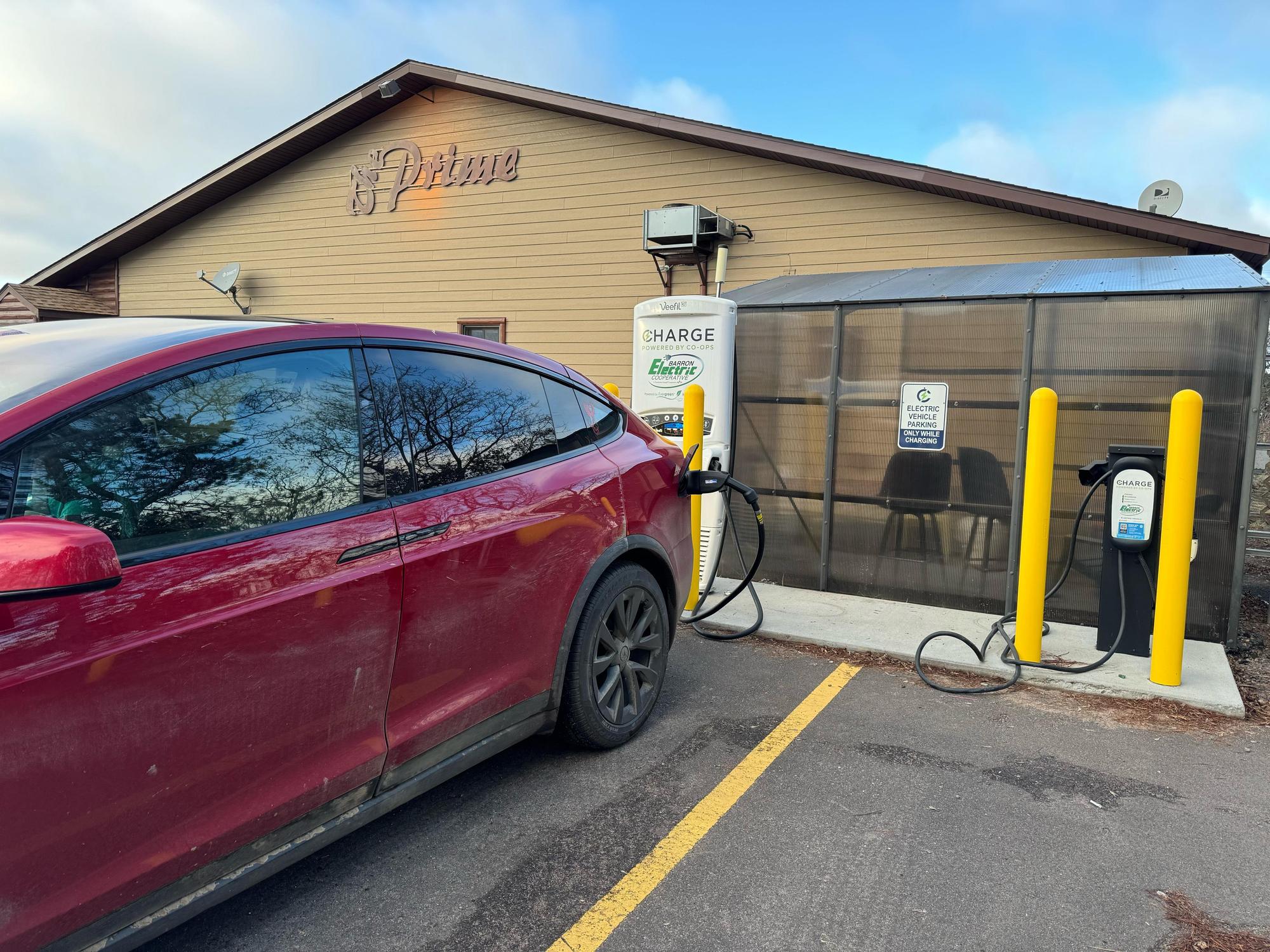 The Prime Bar and Family Dining | Trego, WI | EV Station