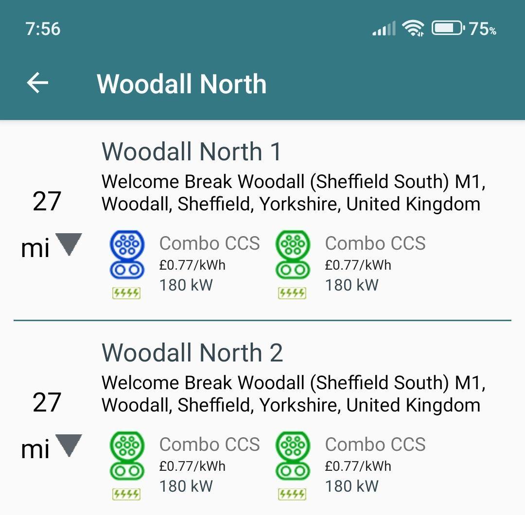 Woodall Northbound Services M1 (2) | Woodall, England | EV Station