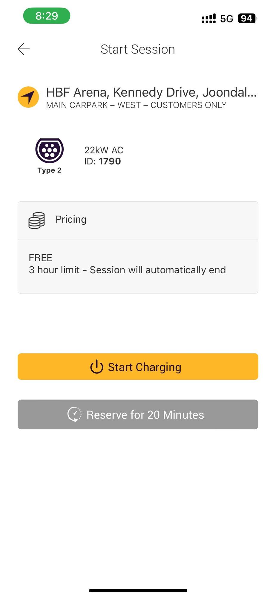 HBF Arena | Joondalup, WA | EV Station