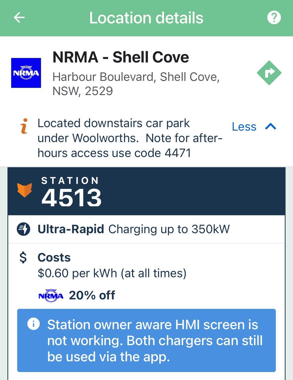 Woolworths Shell Cove | Shell Cove, NSW | EV Station