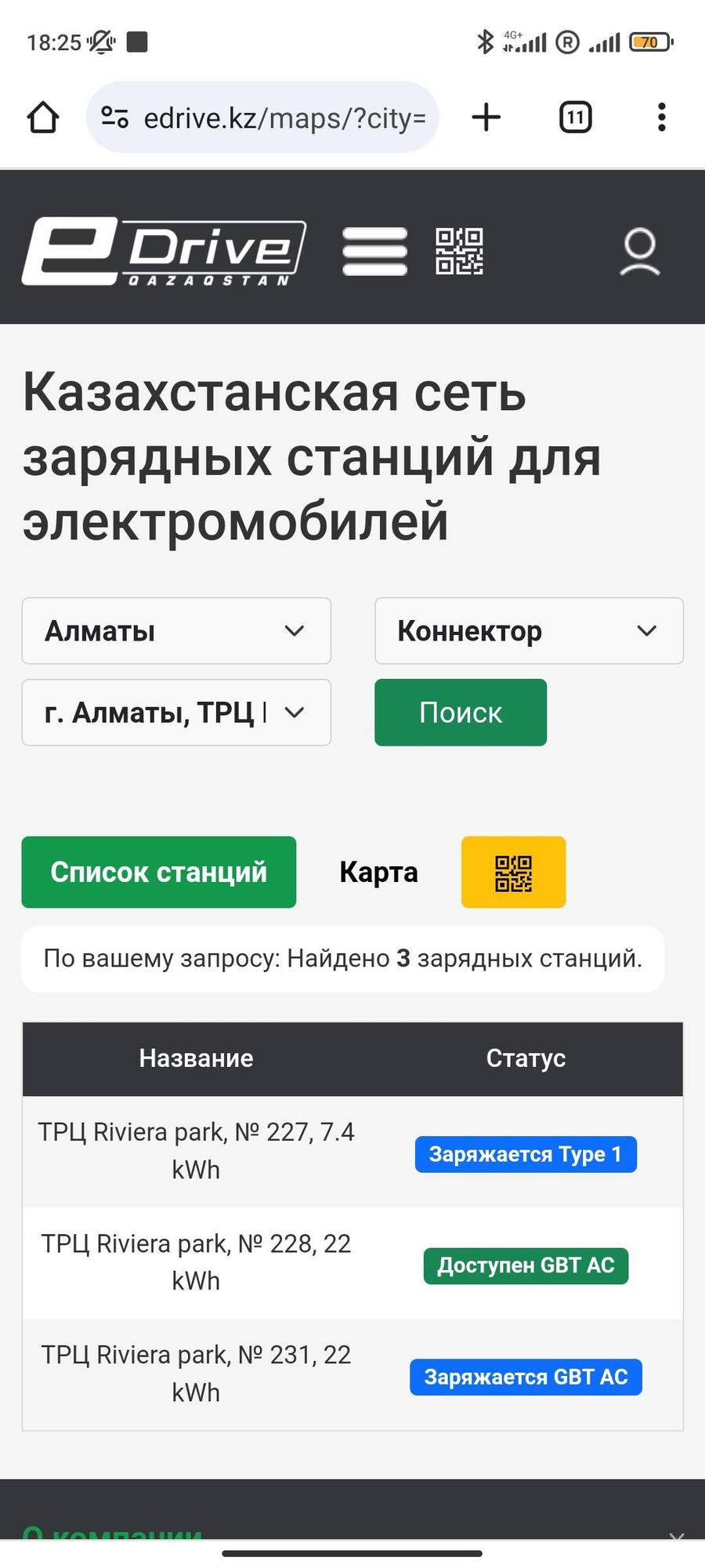 ТРЦ Riviera Park eDrive | Almaty, Almaty | EV Station