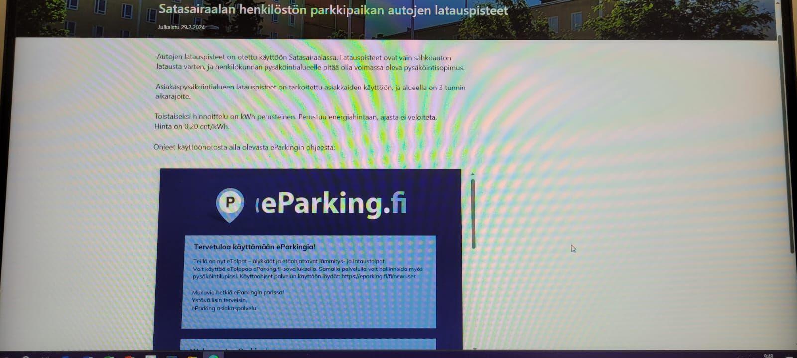 Satasairaala P Alue, eParking | Pori, Satakunta | EV Station