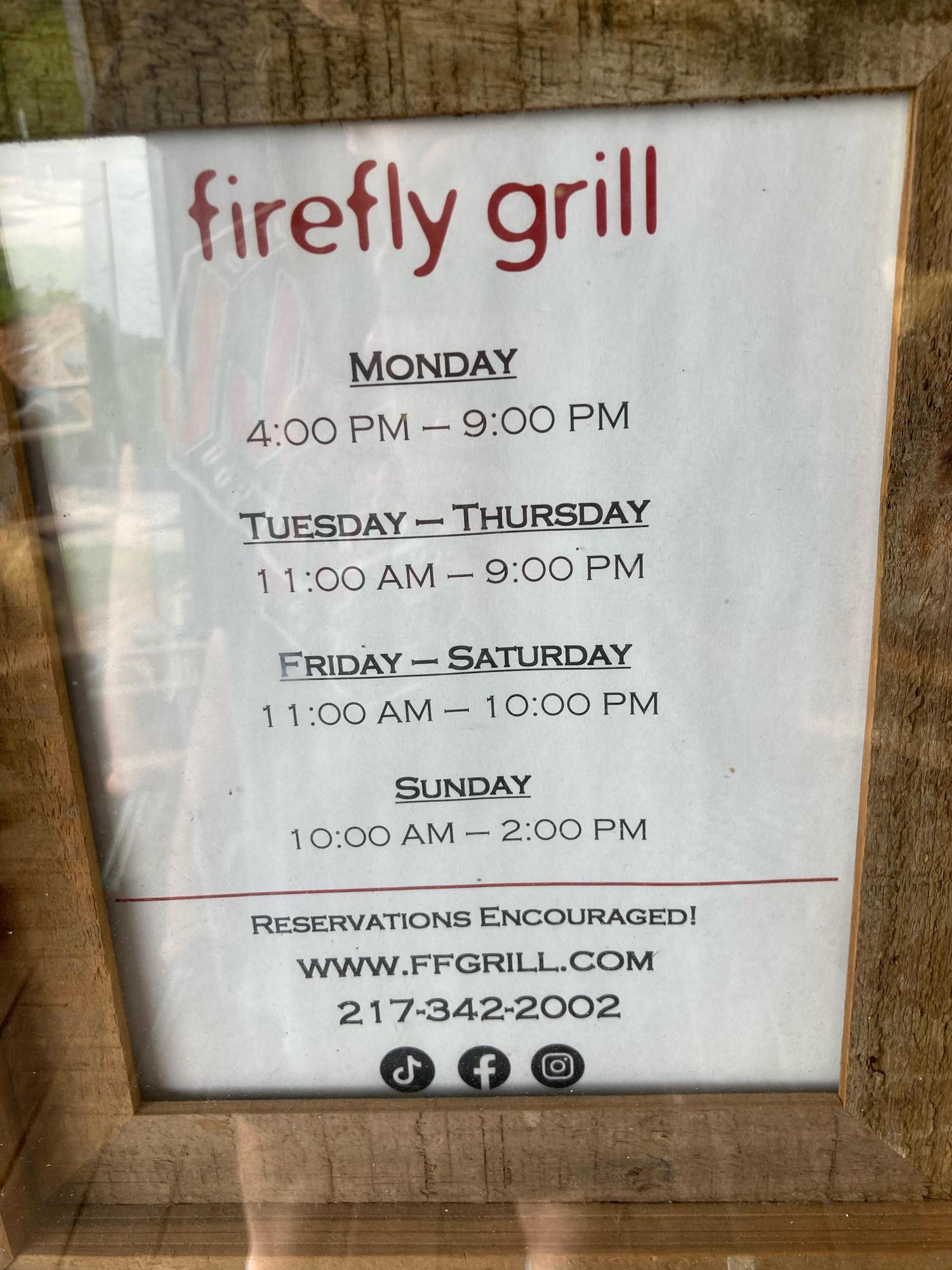 Firefly Grill | Effingham, IL | EV Station