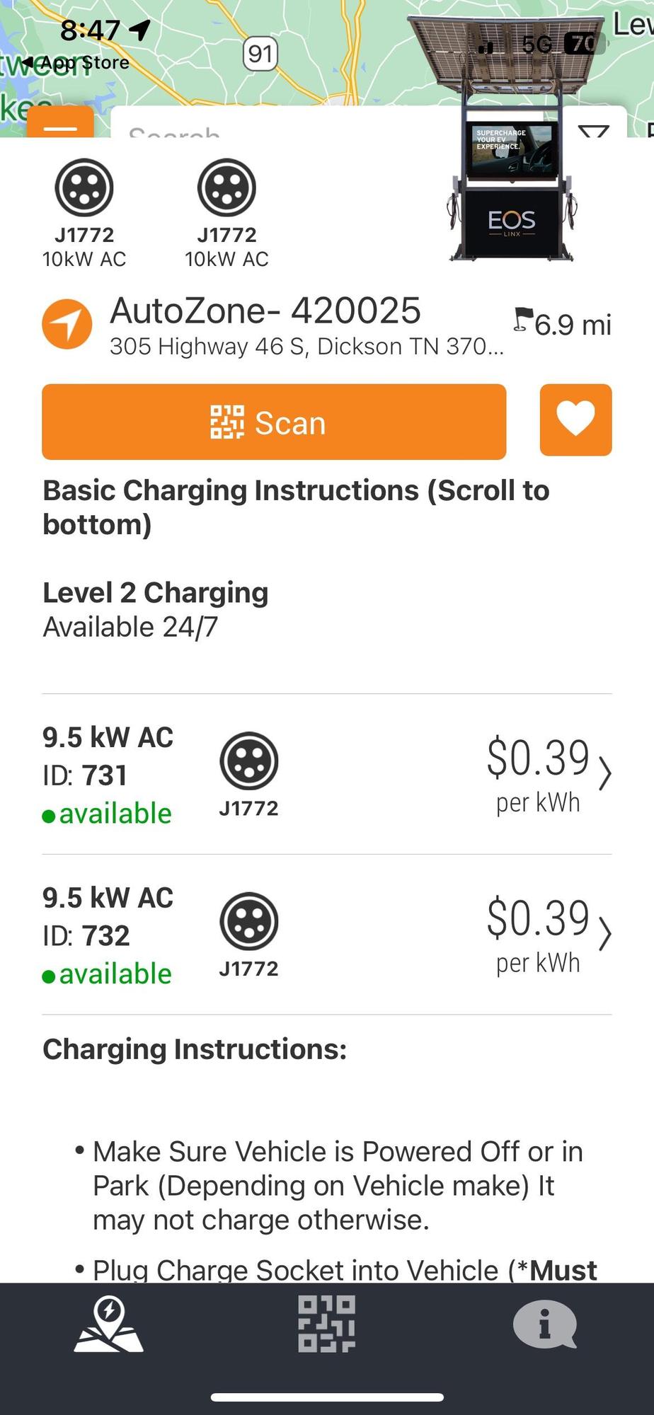 AutoZone | Dickson, TN | EV Station
