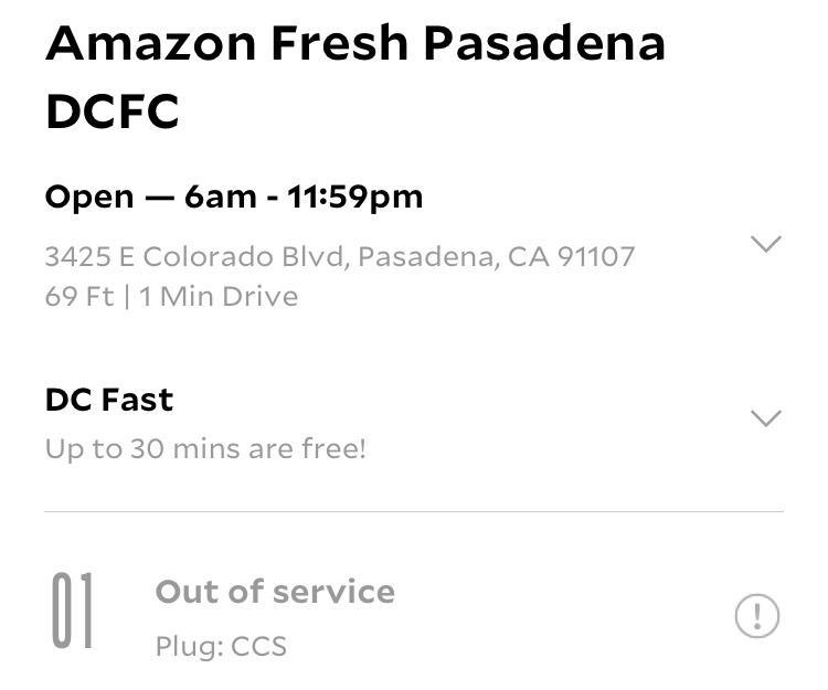 Amazon Fresh - West (1) | Pasadena, CA | EV Station