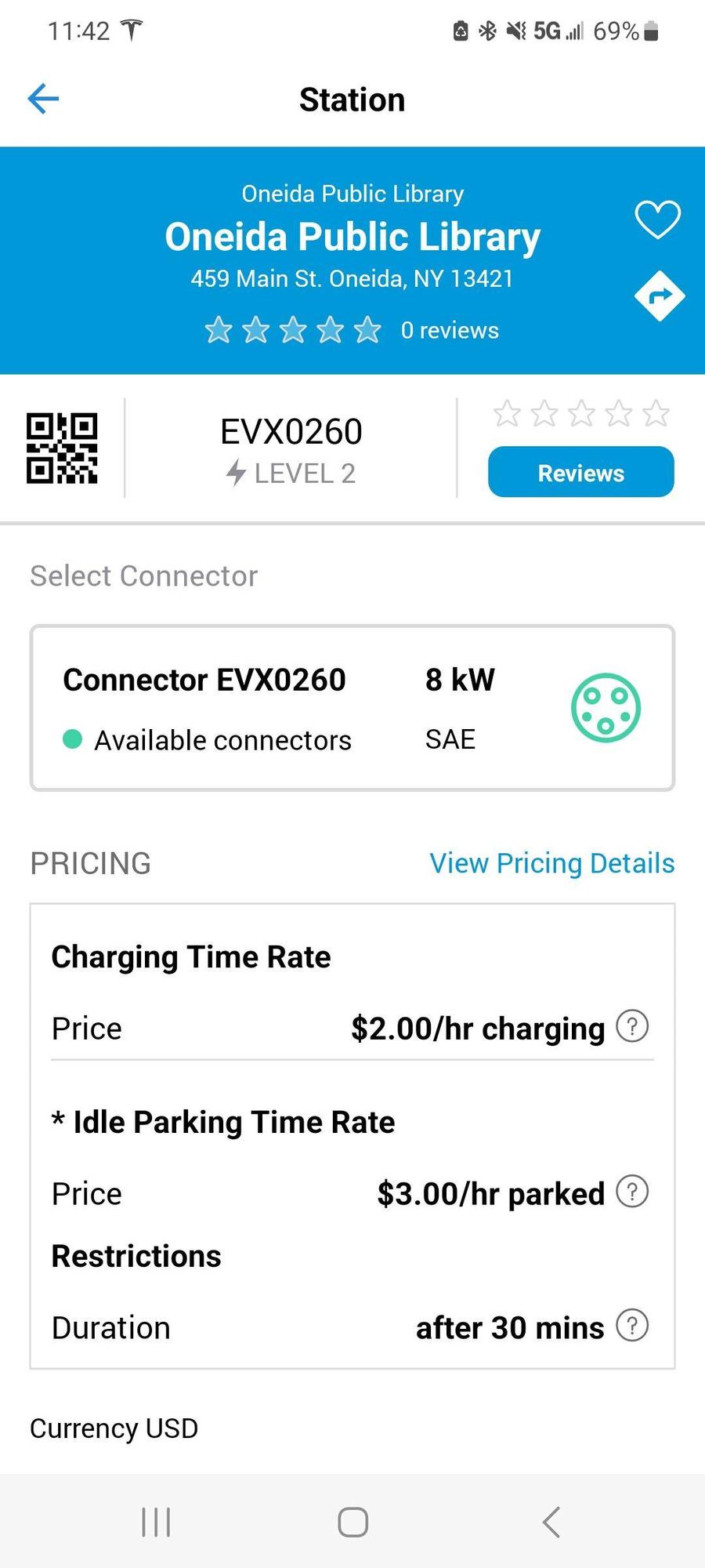 Oneida Public Library | Oneida, NY | EV Station