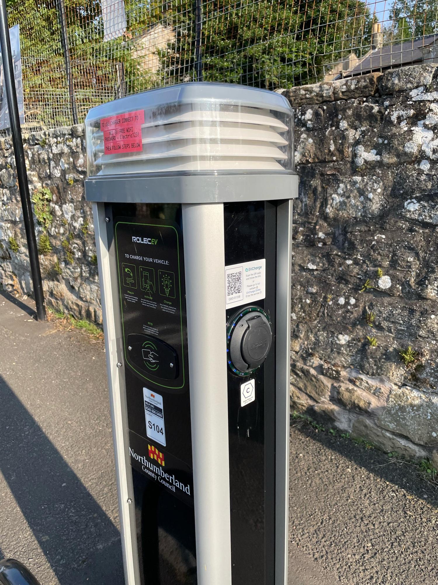 Harbottle 7kW On street EVCharge.Online | Harbottle, Morpeth NE65 7DG ...