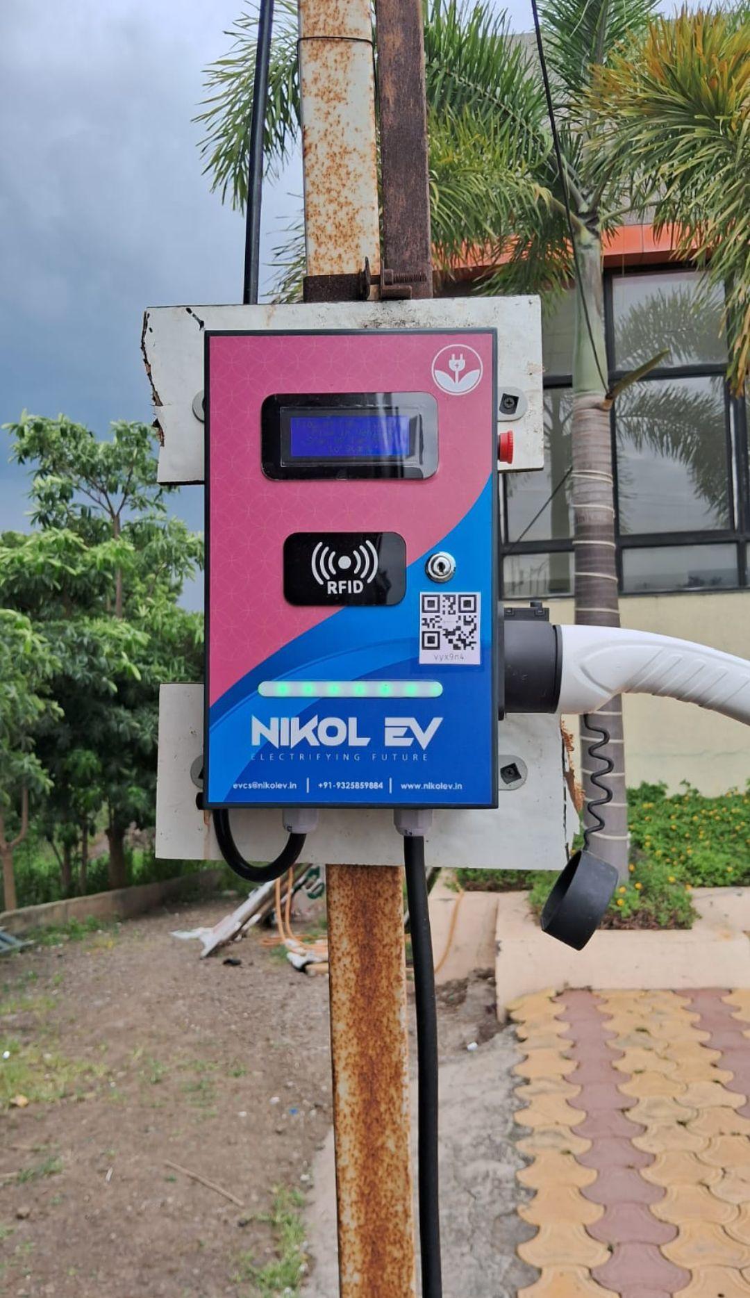 Nikol EV 7.4kW AC - Indifood Culture | Ghargaon, MH | EV Station