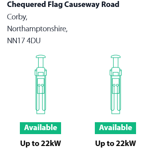 Chequered Flag Pub | Causeway Rd , Corby , NN17 4DU ,UK | EV Station