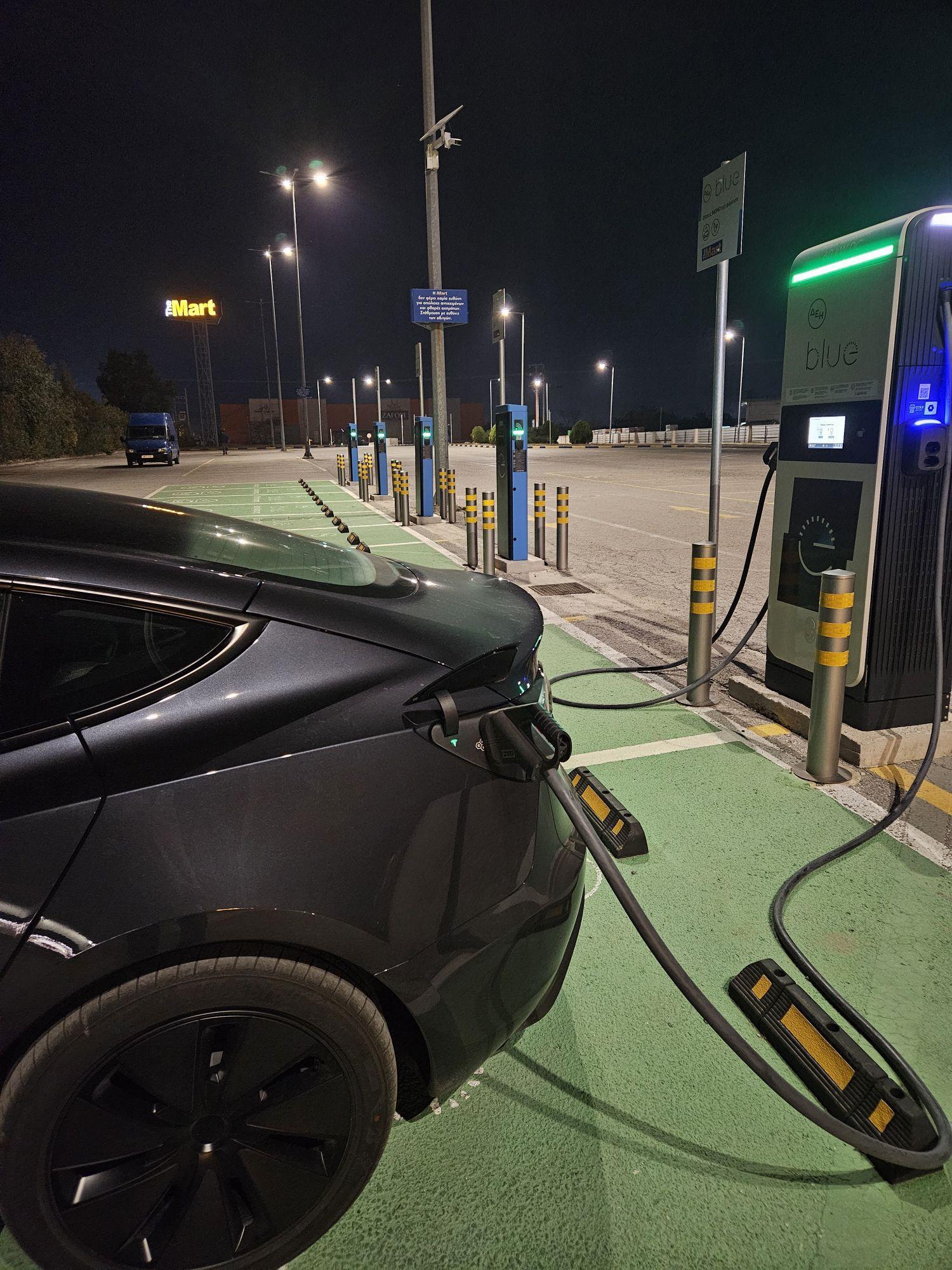 DEI blue - The Mart Ionia | MV83+5R Thessaloniki, Greece | EV Station