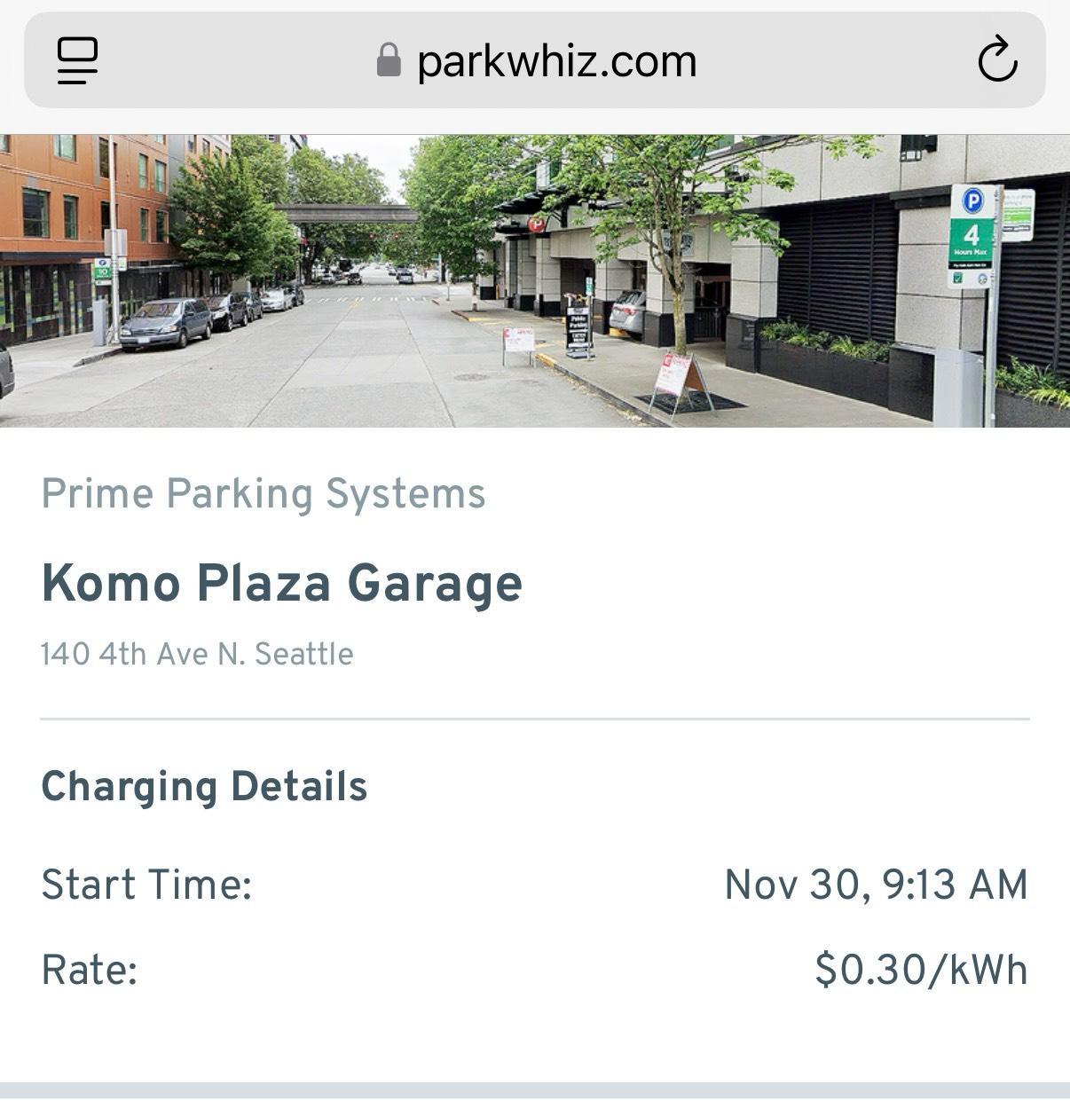 KOMO Plaza Parking Garage (2) | Seattle, WA | EV Station