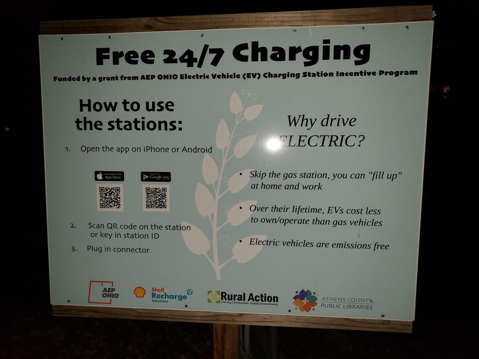 Athens Public Library | Athens, OH | EV Station