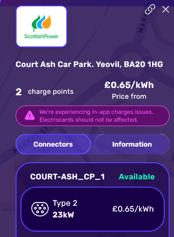 Court Ash Car Park- | Court Ash, Yeovil , BA20 1HL, UK | EV Station