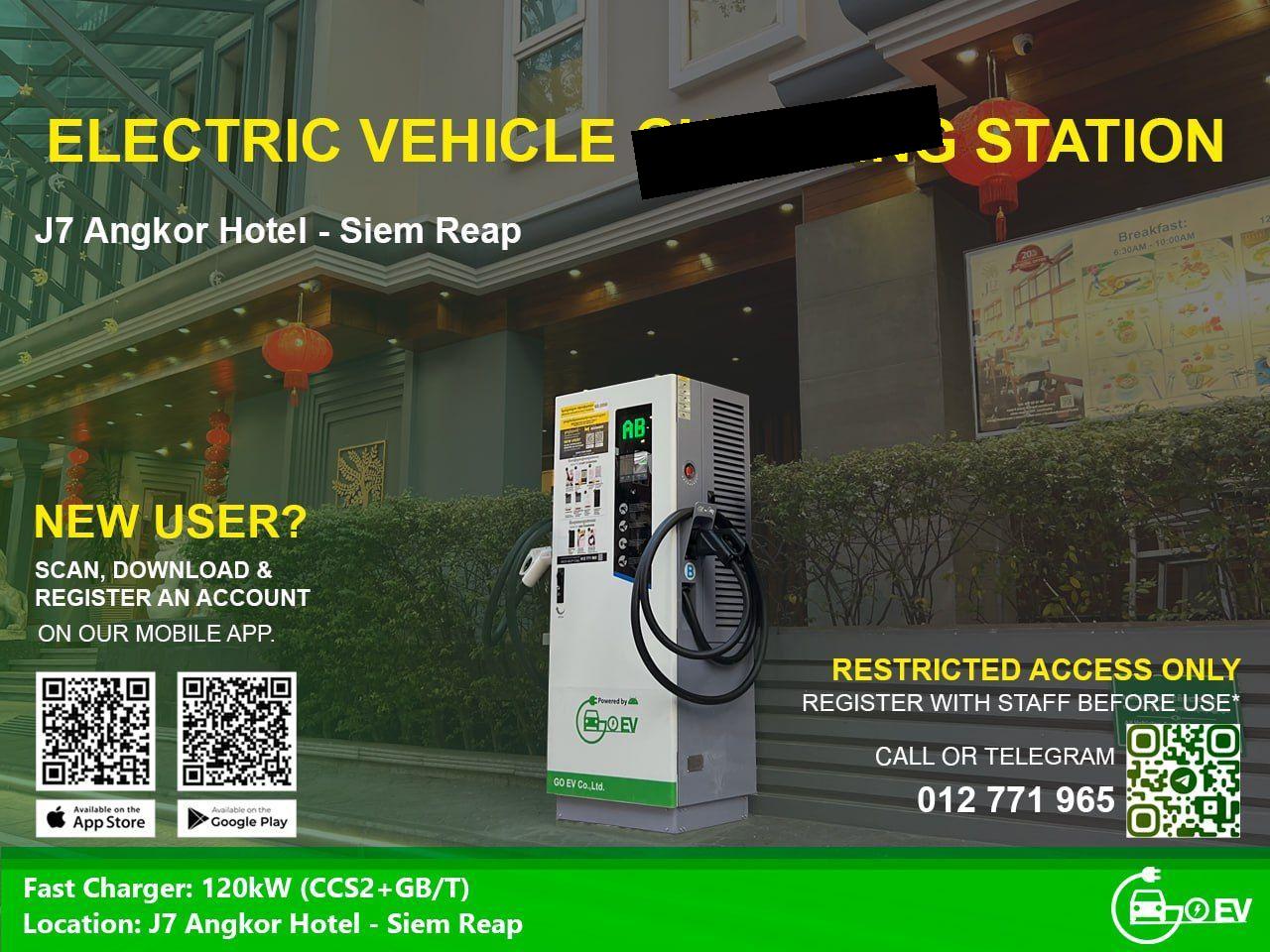 GO EV Fast Charger-120kW | Krong Siem Reap, Siem Reap Province | EV Station