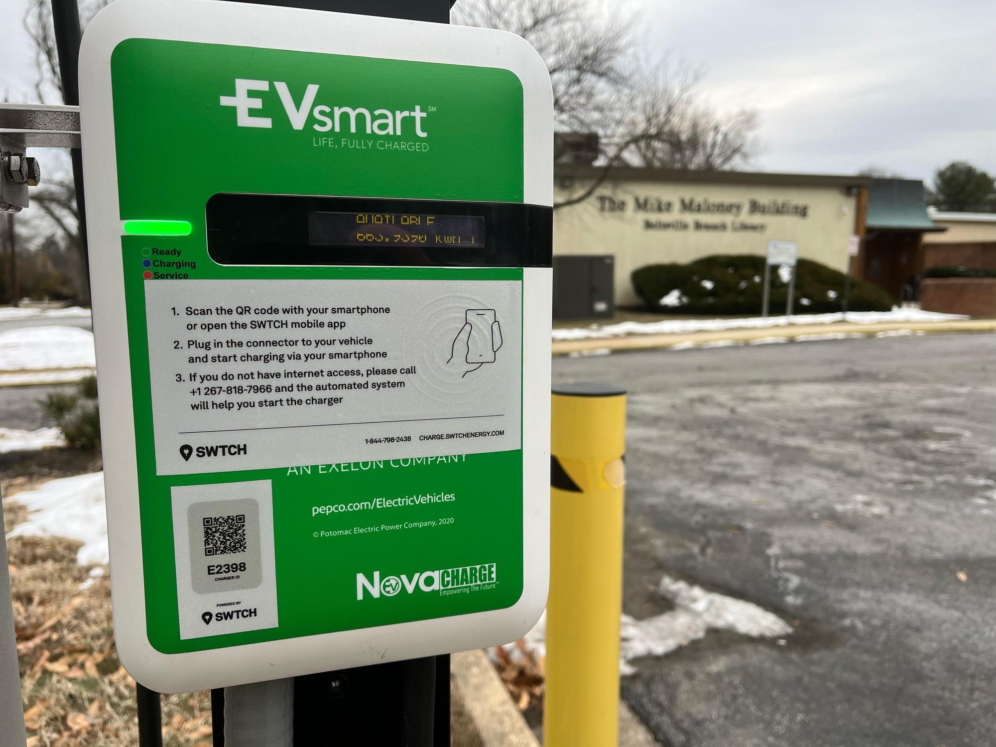 Beltsville Branch Library, PGCMLS | Beltsville, MD | EV Station