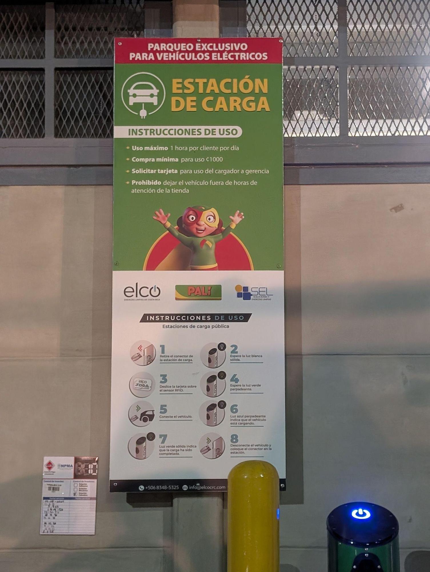 Pali Miraflores | XVQP+23, Heredia, Guararí, Costa Rica | EV Station