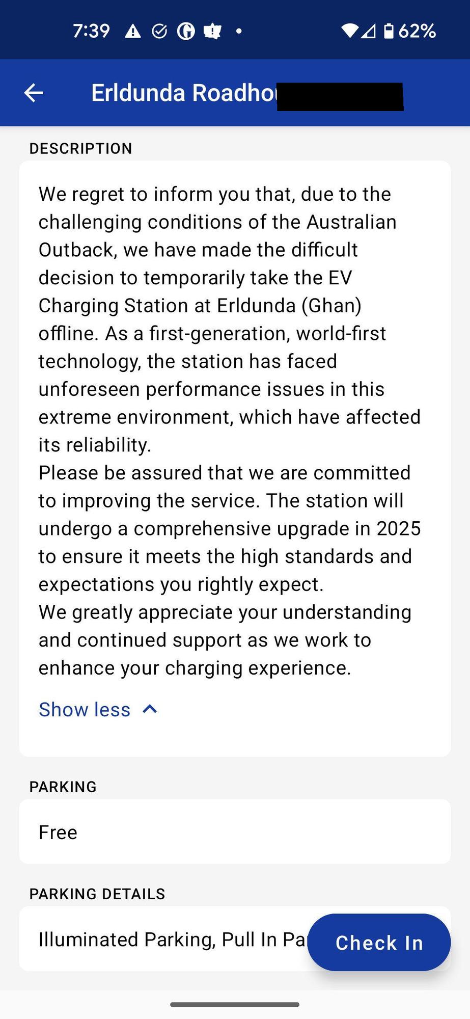 Erldunda Roadhouse | Ghan, NT | EV Station