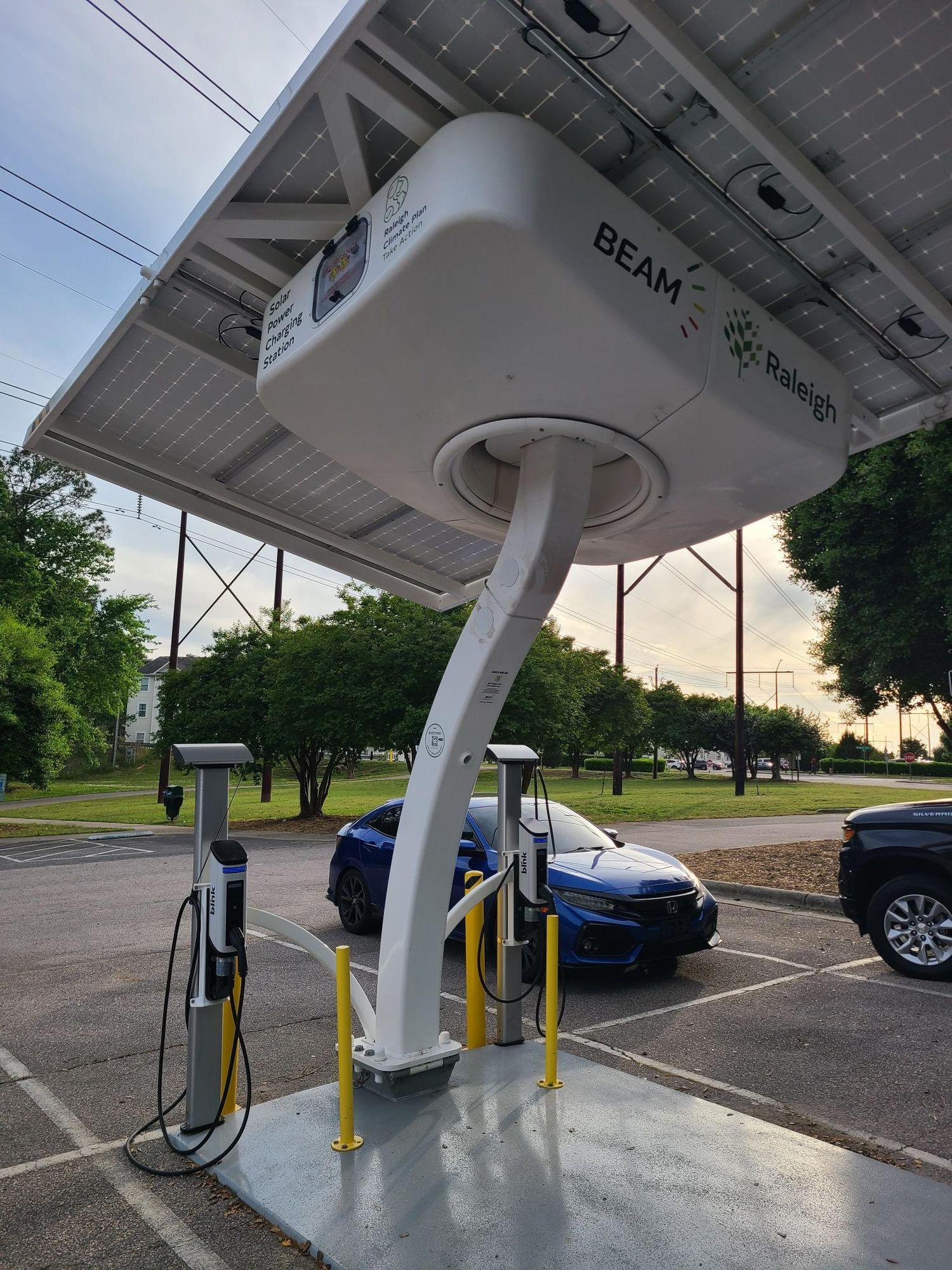 Beam Raleigh Solar Power Charging Station (Blink) | Raleigh, NC | EV ...