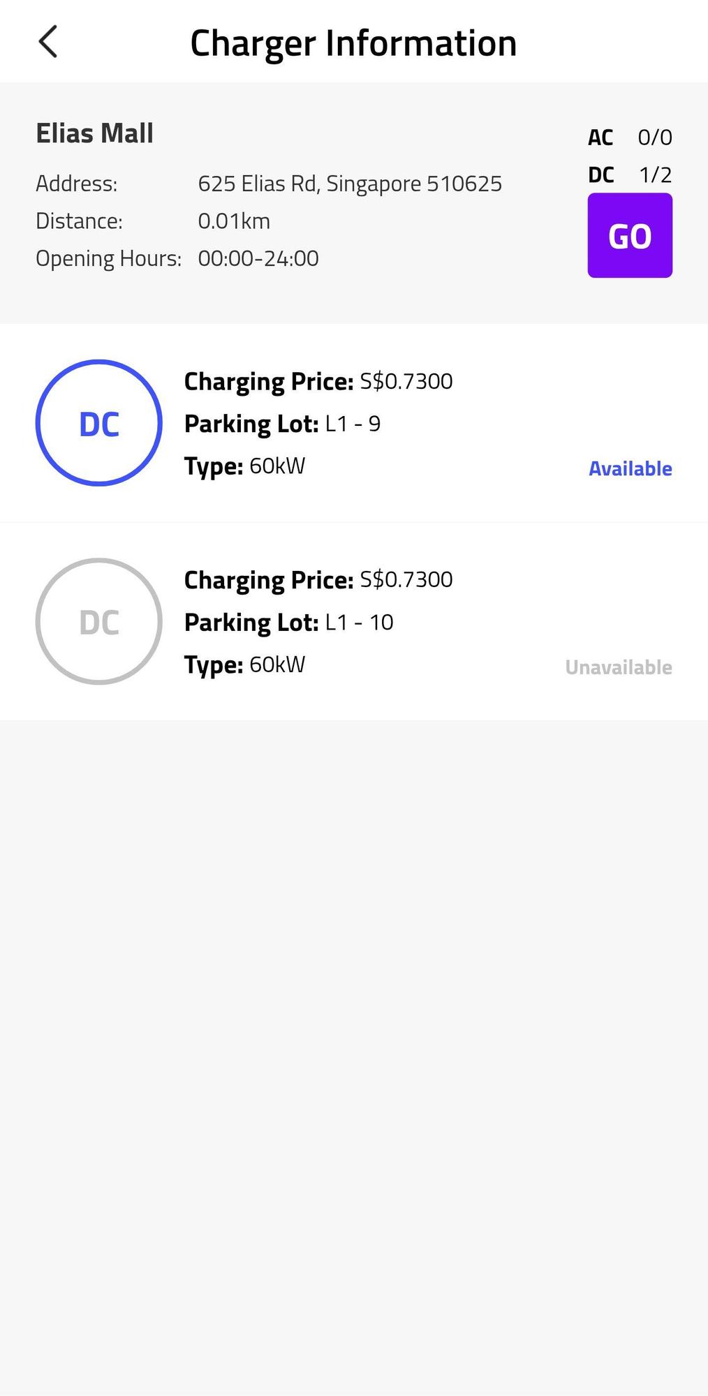 Elias Mall MSCP (Volt) | 625 Elias Rd, Singapore 510625 | EV Station