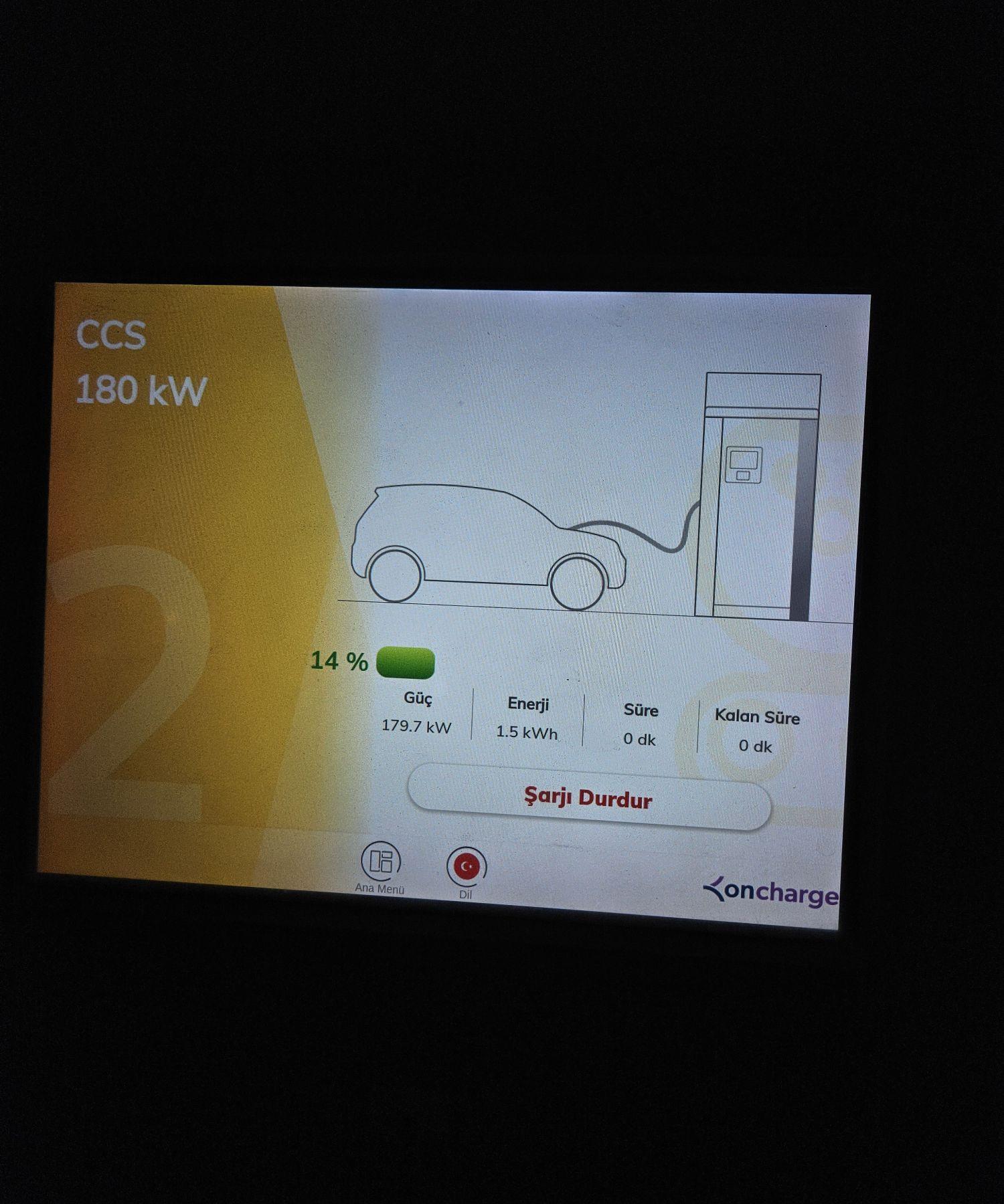 oncharge - Adapazarı OHT Güney | Kuzey Marmara Otoyolu | EV Station