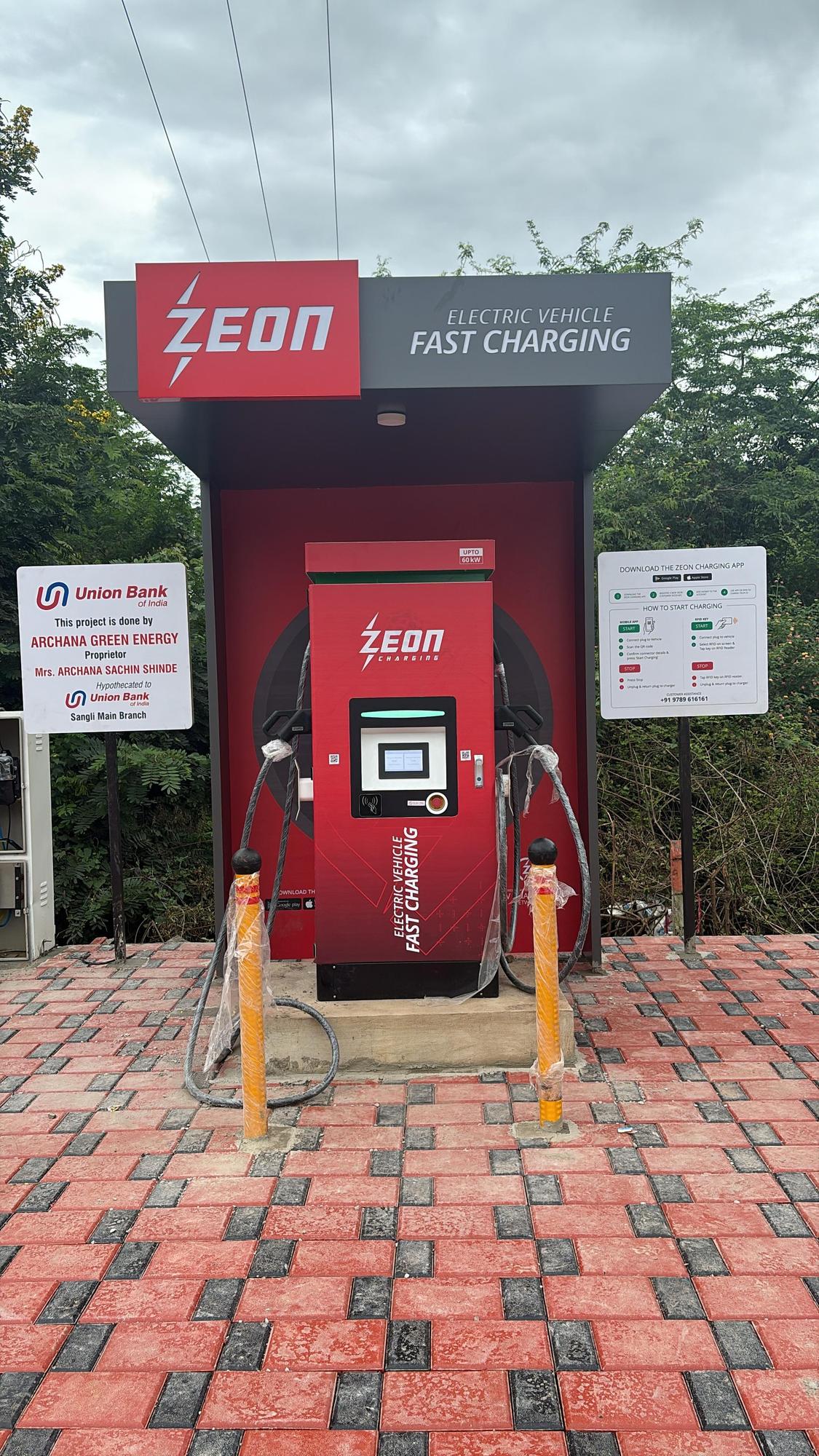 Zeon Charging | 60kW DC Charger | Miraj | Archana Green Energy | Miraj ...