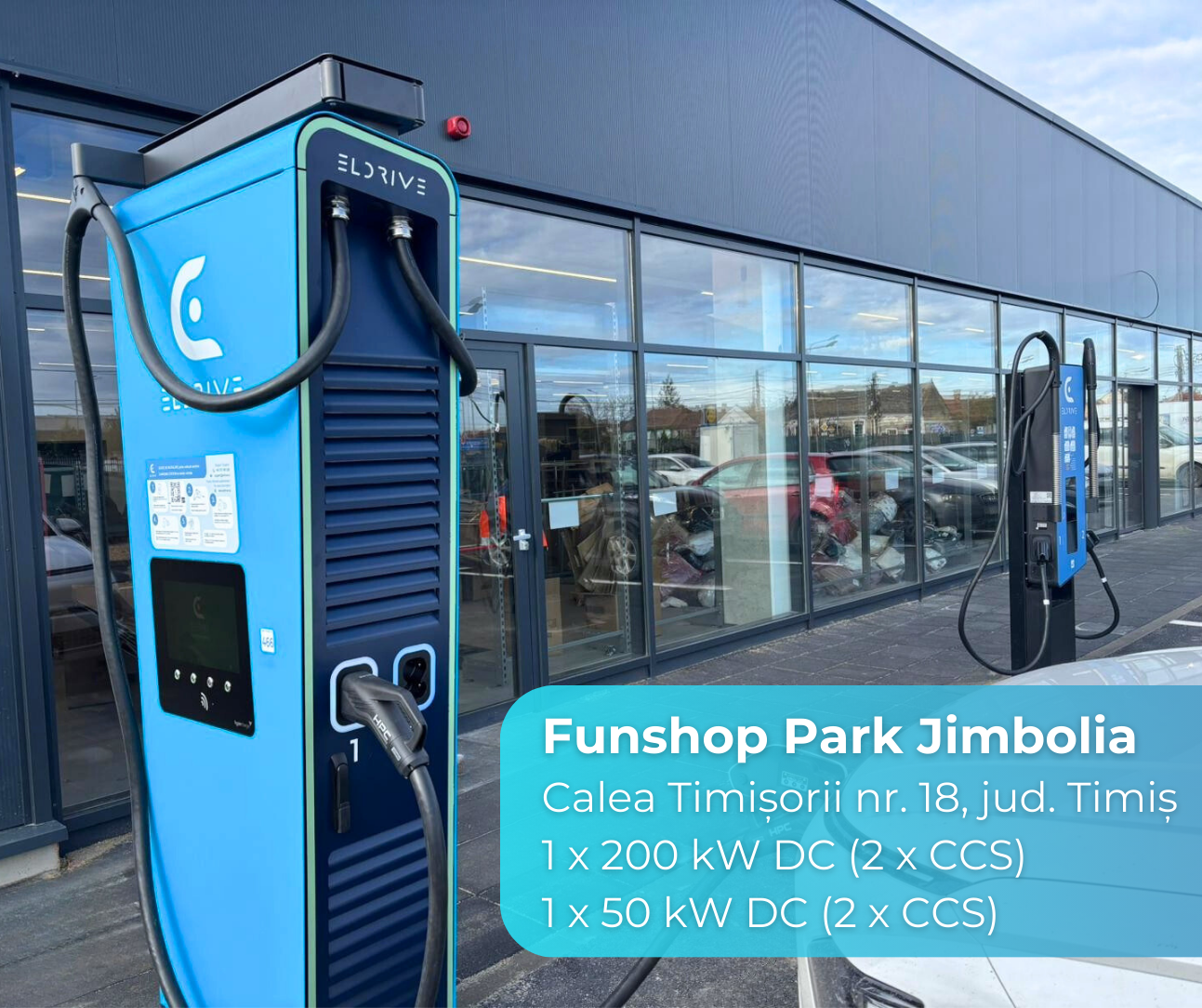 Urmeaza - Eldrive - Shopping Park Jimbolia - 1 x 200 kW DC (2 x CCS ...