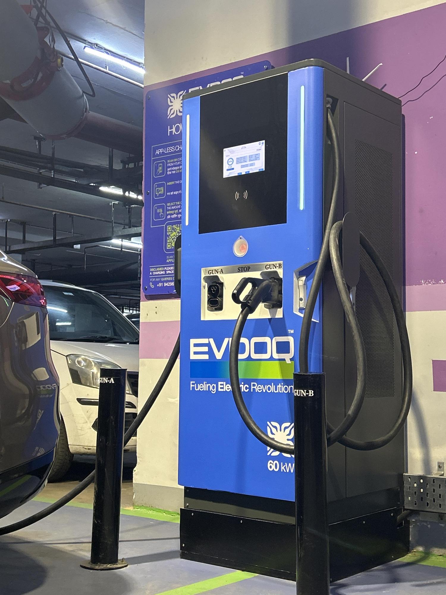 EVDOQ EV Charging Station DB City Mall 60KW DUAL GUN | Bhopal, MP | EV ...