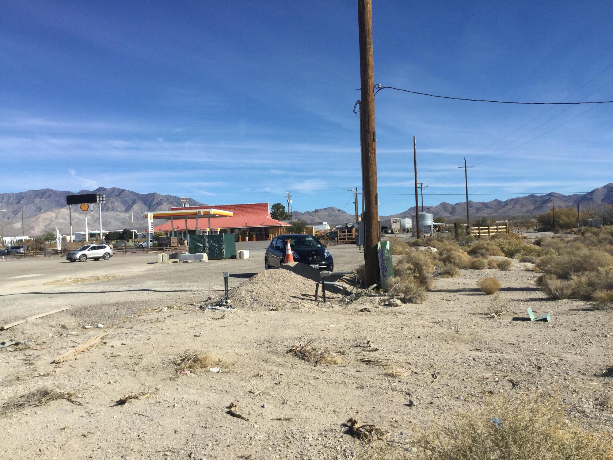 Empty parking lot across from Shell station | 65840 Cima Rd, Nipton, CA ...