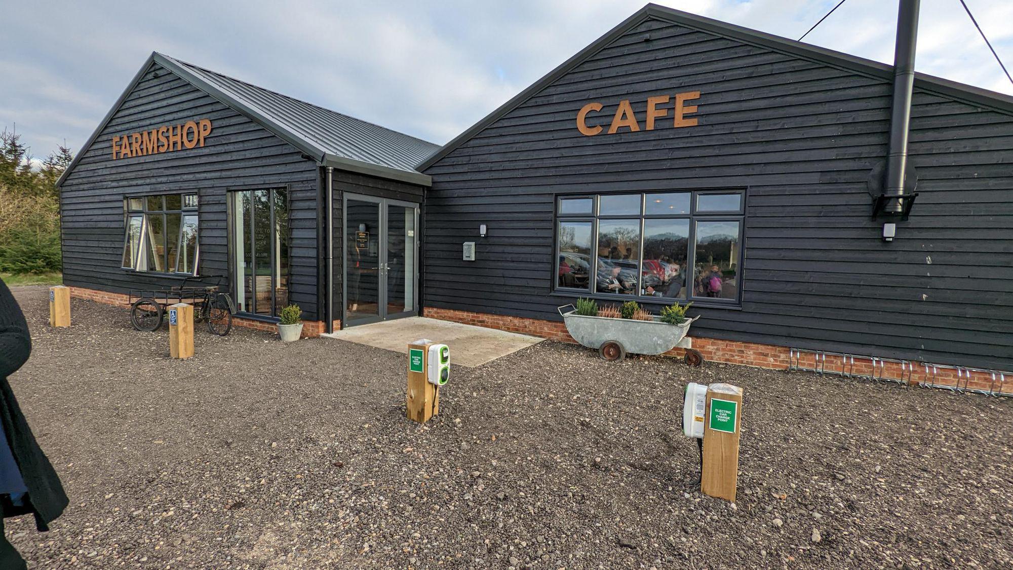 Fields Farm Shop and Cafe | East Bergholt, England | EV Station