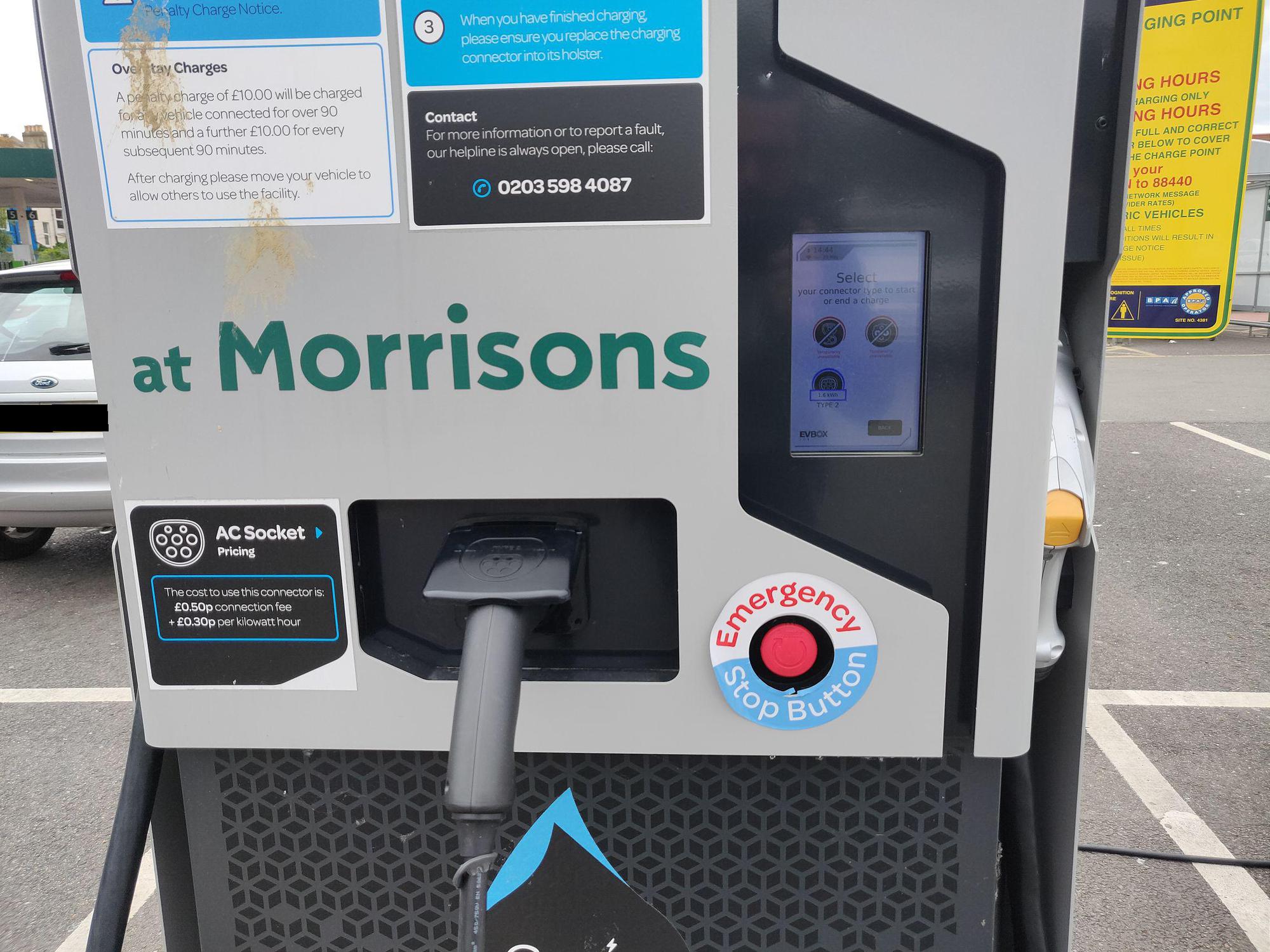 Morrisons Hastings | 168 Queens Road, Hastings, TN34 1RN, UK | EV Station